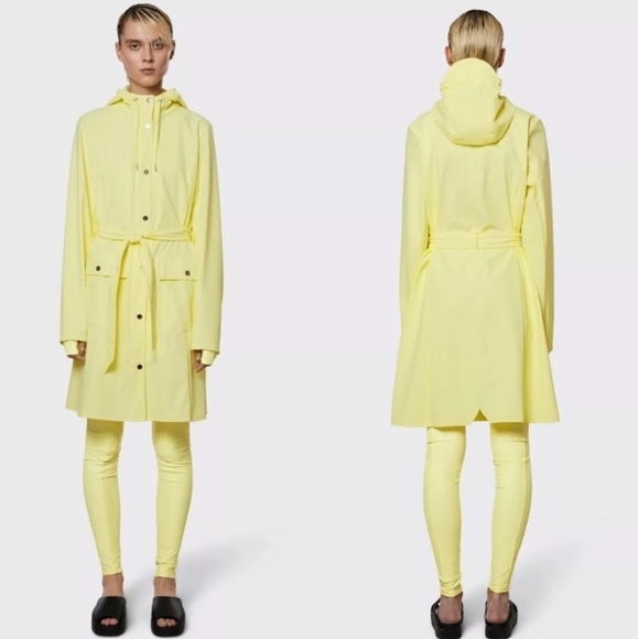 Rains | Jackets & Coats | Nwt Rains Brand Rain Coat Belted Retails 5 Xs ...